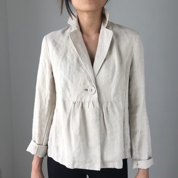 CHICBOMB | Jackets & Coats | Linen Utility Jacket With Pockets Light ...